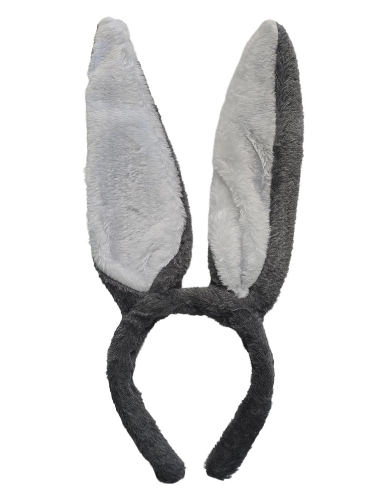 Funny Grey Donkey Ears Headband Costume Accessory